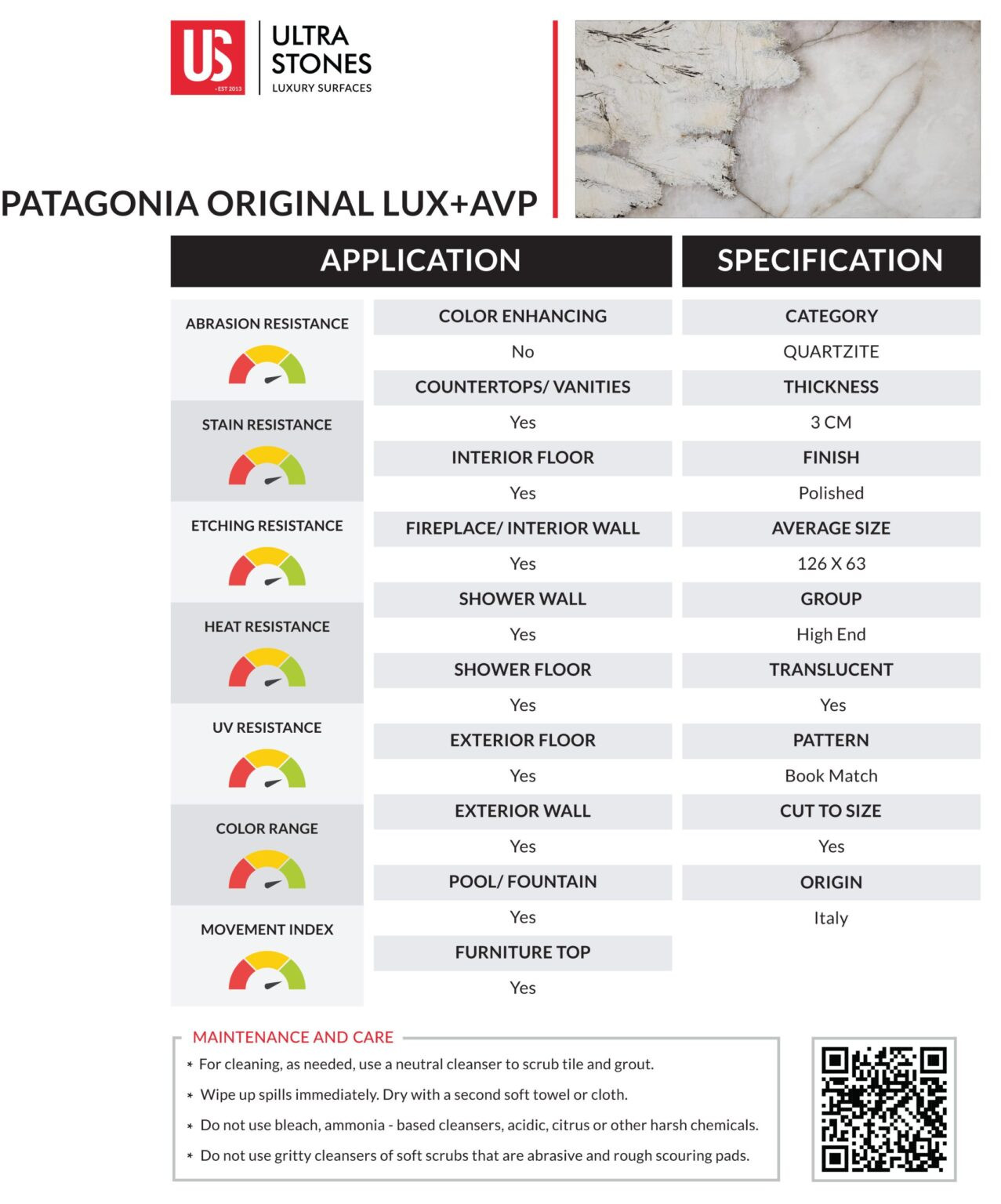 Unique Patterns of Patagonia Original Quartzite at Ultra Stones